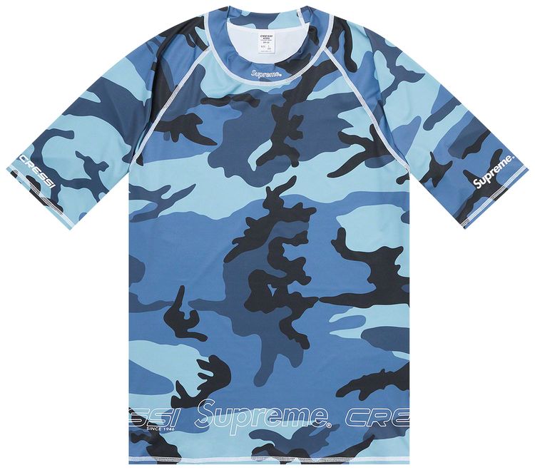 Buy Supreme x Cressi Rash Guard 'Blue Camo' - SS21KN41 BLUE CAMO | GOAT