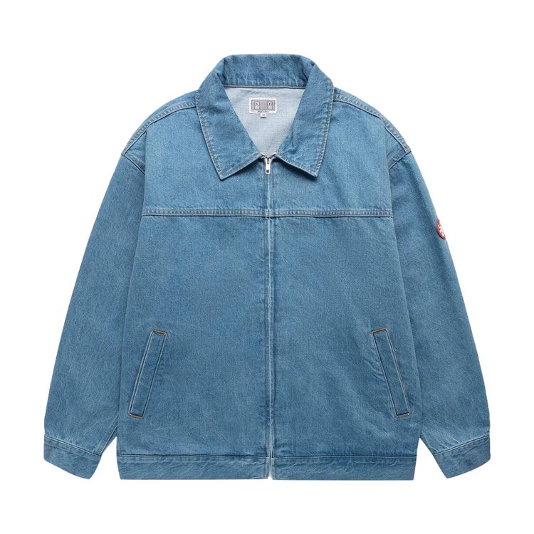 Buy Cav Empt Washed Denim Zip Jacket 'Indigo' - CES25JK22 INDI | GOAT