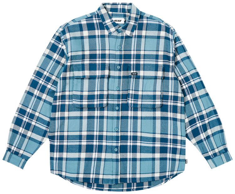Buy Palace Check Shirt 'Navy' - P27SHT016 | GOAT