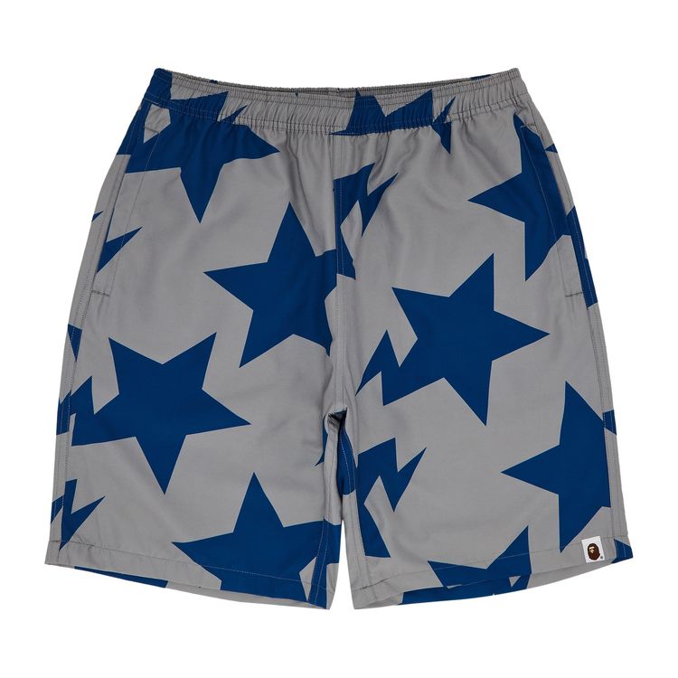 Buy BAPE Sta Pattern Beach Shorts 'Grey/Blue' - 1H20 153 021 GREY BLUE ...