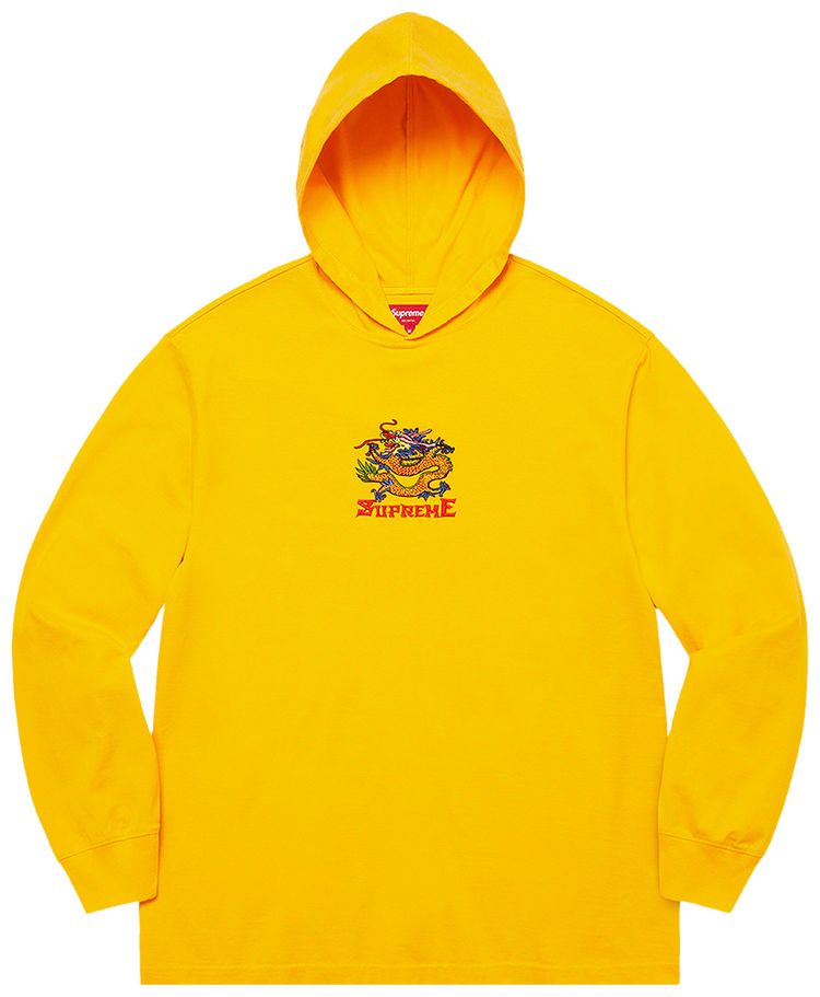 Buy Supreme Dragon Hooded Long-Sleeve Top 'Gold' - SS22KN68 GOLD | GOAT
