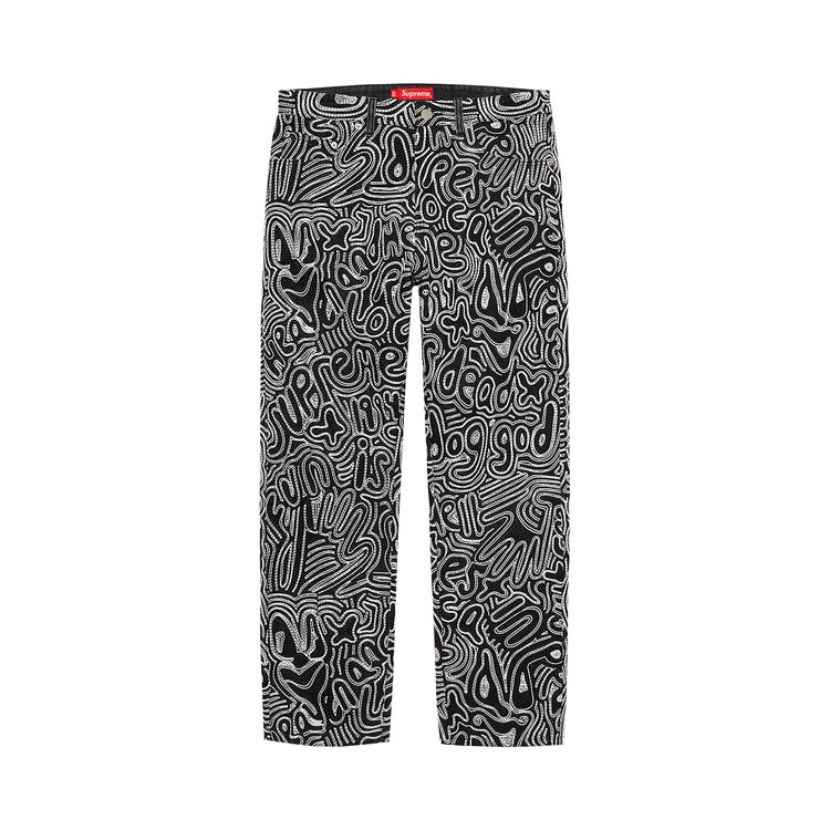 Buy Supreme Chainstitch Regular Jean 'Black' - SS22P17 BLACK | GOAT