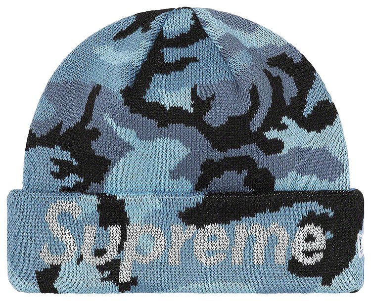 Buy Supreme x New Era Split Beanie 'Blue' - FW22BN30 BLUE | GOAT
