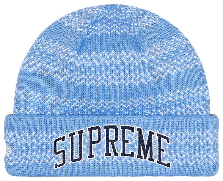 Buy Supreme x New Era Split Beanie 'Blue' - FW22BN30 BLUE | GOAT