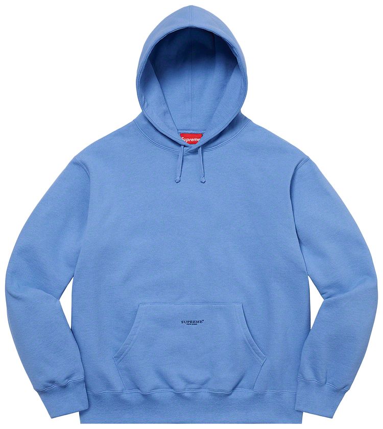 Buy Supreme Micro Logo Hooded Sweatshirt 'Light Blue' - SS22SW81 LIGHT ...