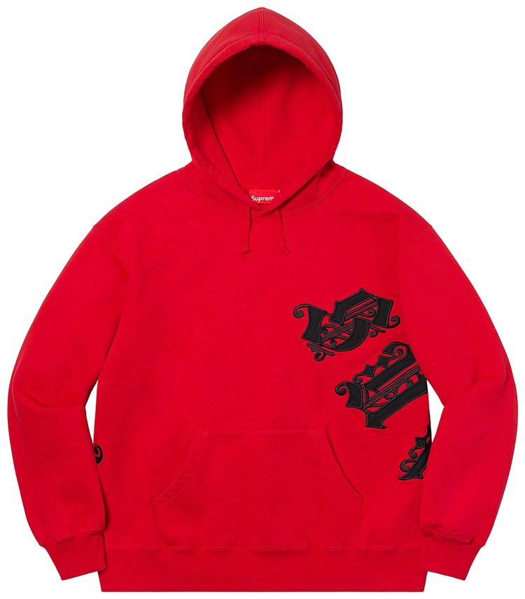 Buy Supreme Old English Wrap Hooded Sweatshirt 'Red' - SS21SW27 RED | GOAT
