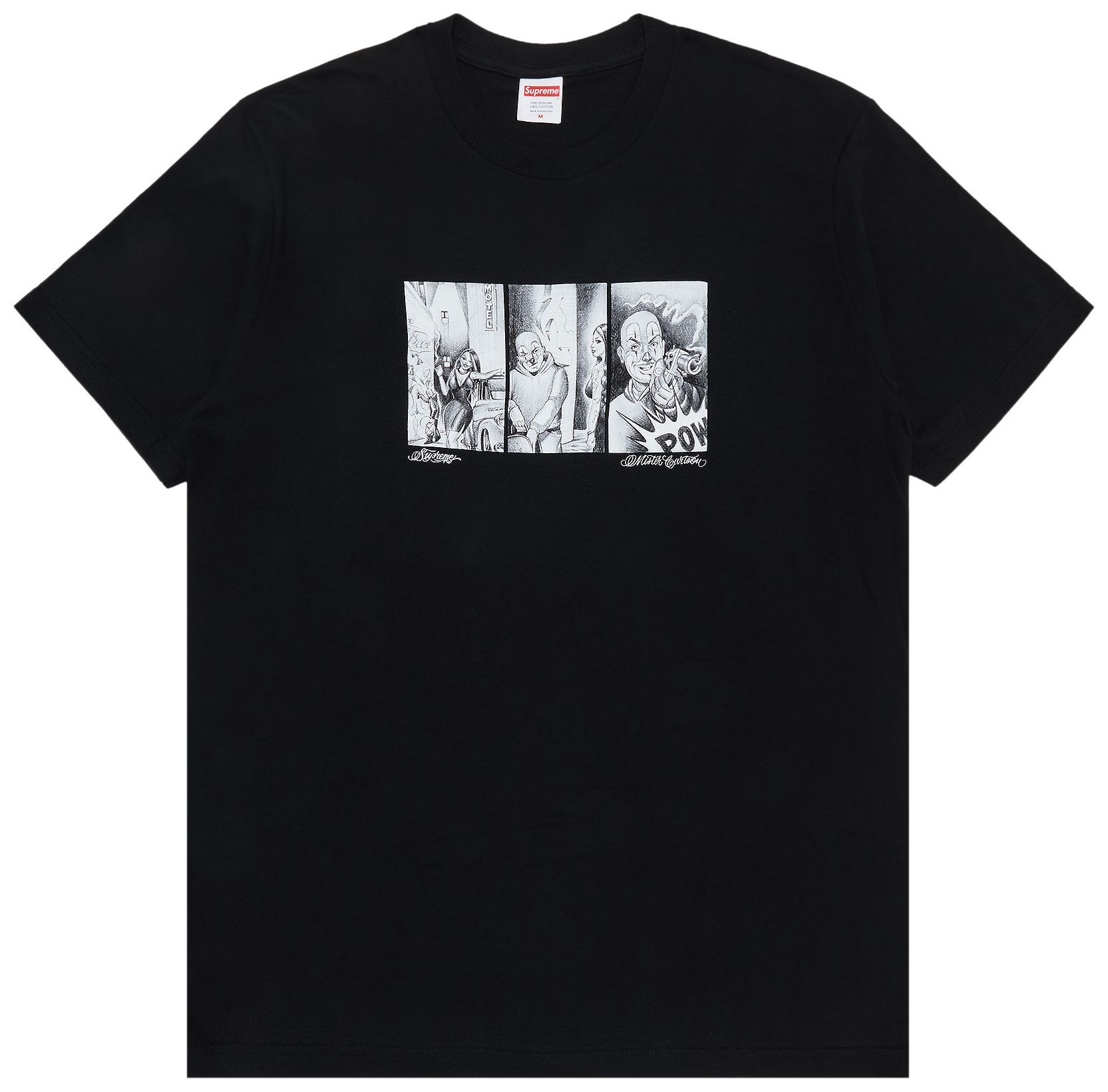 Buy Supreme Mister Cartoon Pow Tee 'Black' - FW24T36 BLACK | GOAT