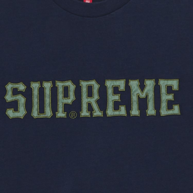 Buy Supreme Twill Appliqué Short-Sleeve Top 'Navy' - FW24KN68 NAVY | GOAT
