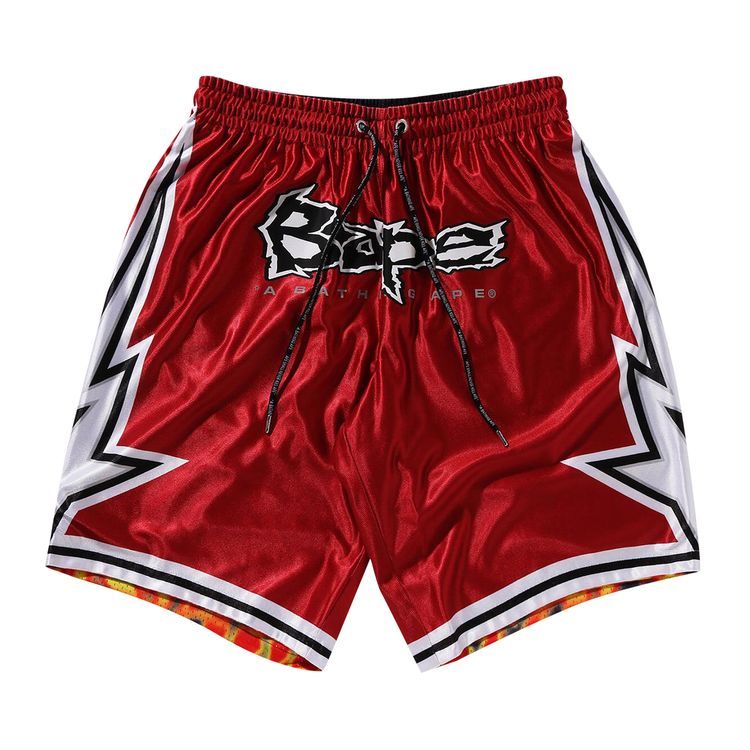 Buy BAPE Reversible Basketball Shorts 'Red' - 1K30 153 317 RED | GOAT