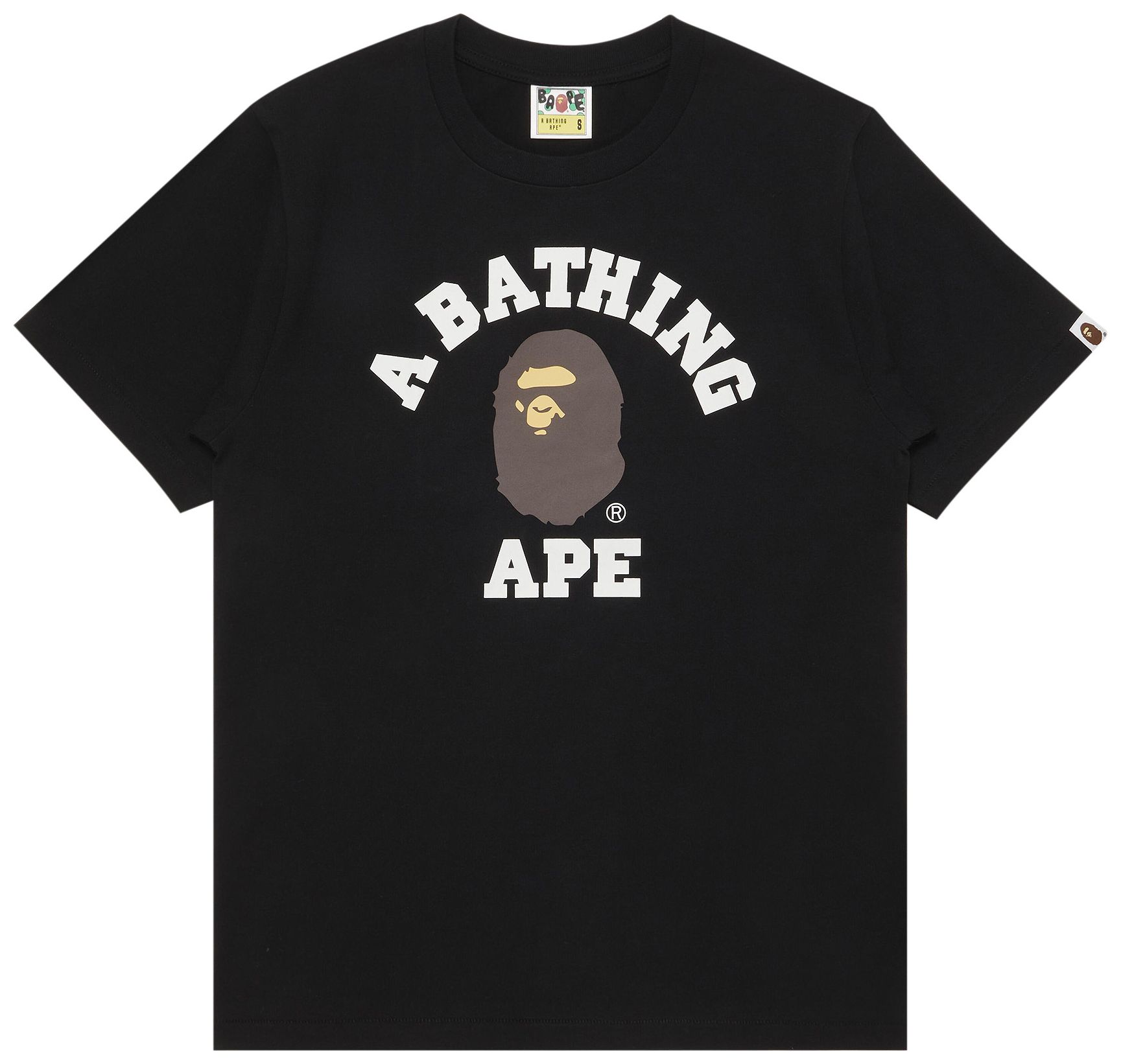 Buy BAPE College Tee 'Black' - 1K30 110 001 BLACK | GOAT