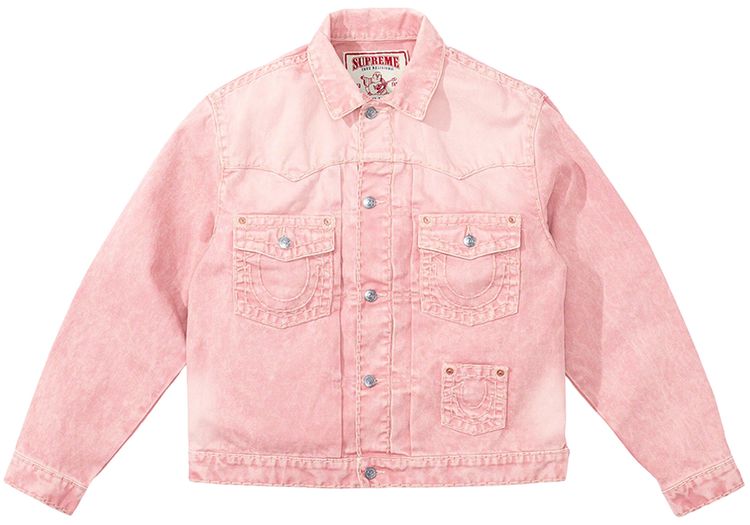 Buy Supreme x True Religion Denim Trucker Jacket 'Pink' - FW21J52 PINK ...