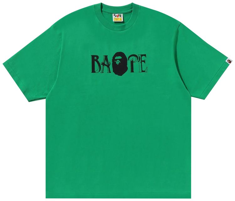 Buy BAPE Screen Print Logo Relaxed Fit Tee 'Green' - 1K80 110 347 GREEN ...