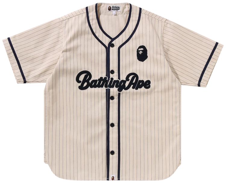 Buy BAPE A Bathing Ape Baseball Shirt 'Ivory' - 1K80 132 001 IVORY | GOAT