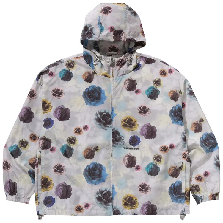 Buy BAPE Floral Camo Nylon Hooded Jacket 'Ivory' - 1K80 140 317 IVORY ...