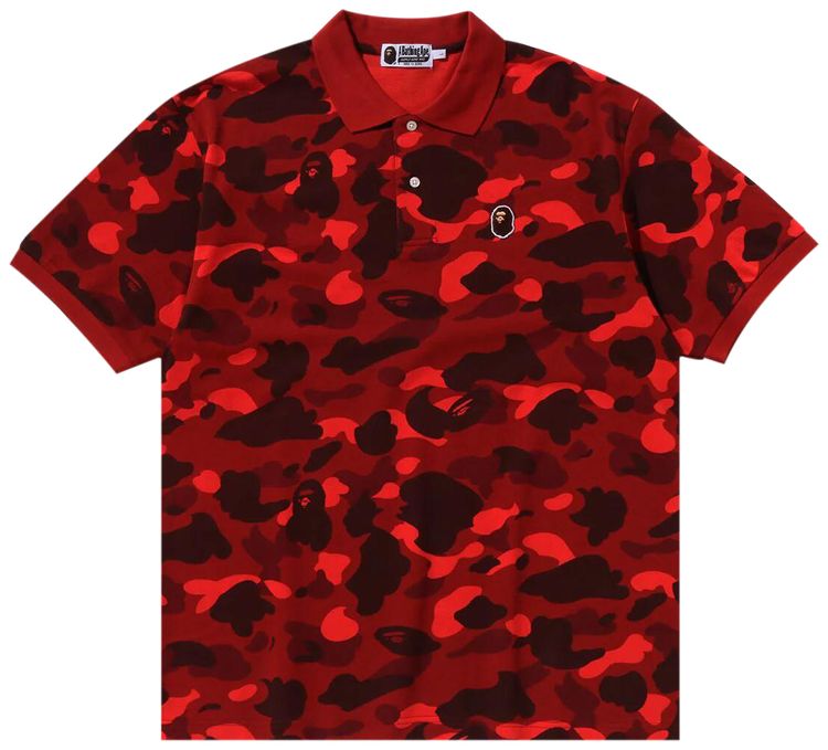 Buy BAPE Color Camo Large Ape Head Relaxed Fit Polo Shirt 'Red' - 1K80 ...
