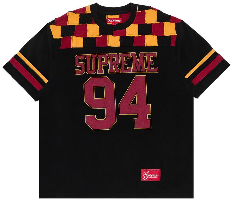 Buy Supreme Patchwork Yoke Football Top 'Black' - FW24KN33 BLACK | GOAT