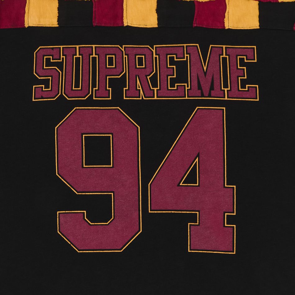 Buy Supreme Patchwork Yoke Football Top 'Black' - FW24KN33 BLACK | GOAT