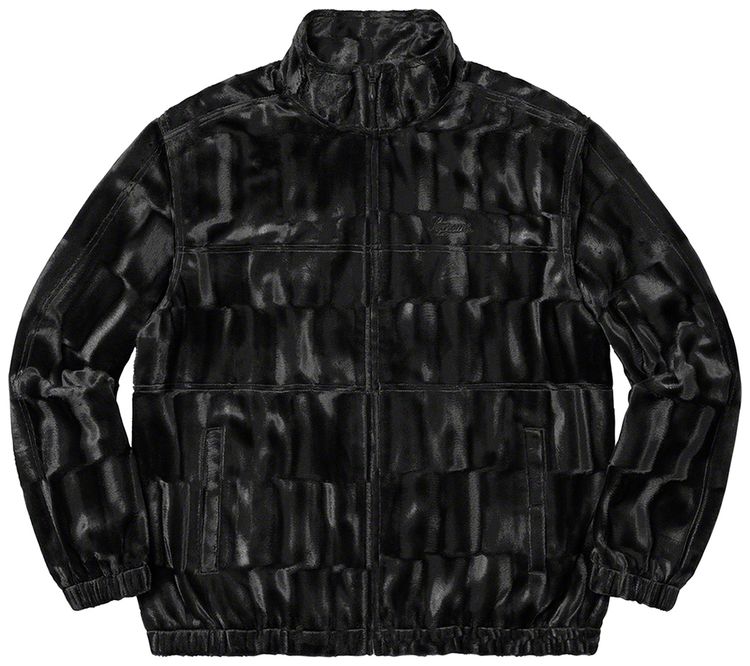Buy Supreme Velour Track Jacket 'Black' - FW21J87 BLACK | GOAT
