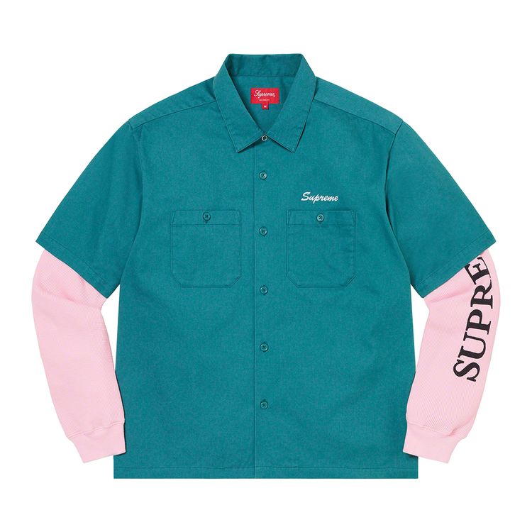 Buy Supreme Thermal Work Shirt 'Work Green' - FW21S26 WORK GREEN | GOAT CA