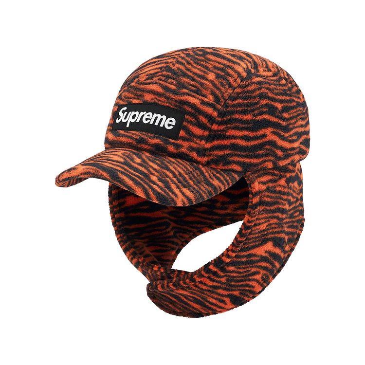 Buy Supreme Polartec Earflap Camp Cap 'Tiger' - FW21H5 TIGER | GOAT AE