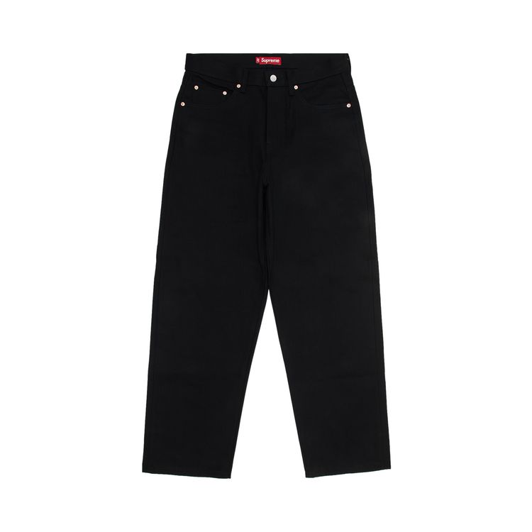 Buy Supreme Rigid Baggy Selvedge Jean 'Black' - FW24P26 BLACK | GOAT