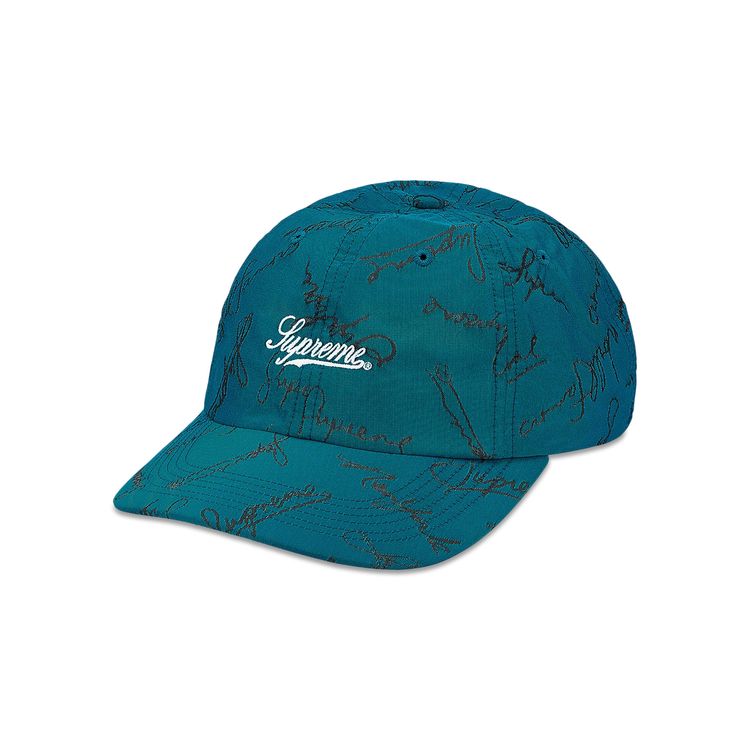 Buy Supreme Script Logos 6-Panel 'Bright Teal' - FW20H84 BRIGHT TEAL | GOAT
