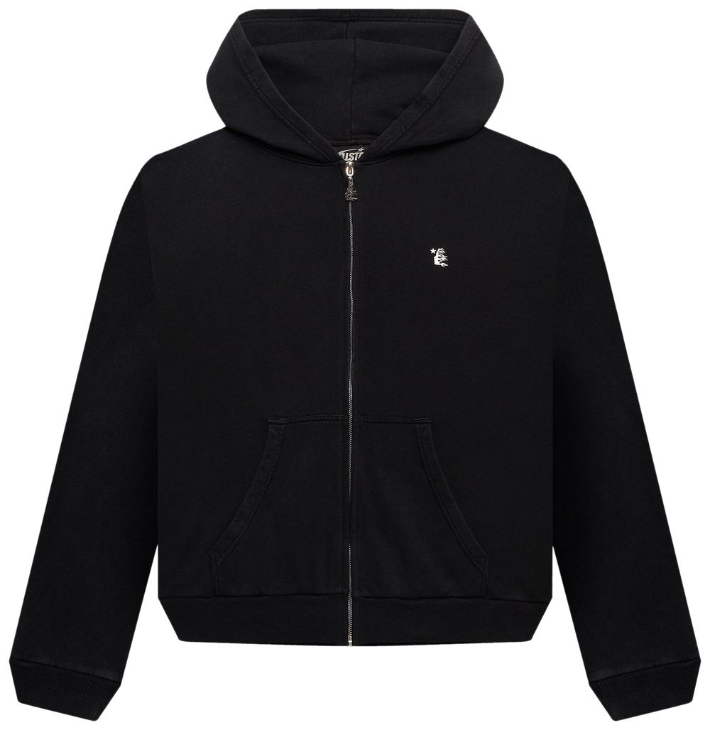 Buy Hellstar Essentials Zip Up Hoodie 'Black' - HS03ZIP002 BLAC | GOAT