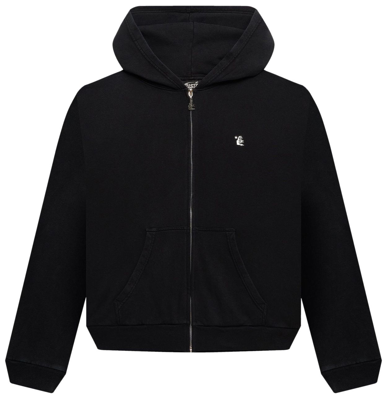 Buy Hellstar Essentials Zip Up Hoodie 'Black' - HS03ZIP002 BLAC | GOAT