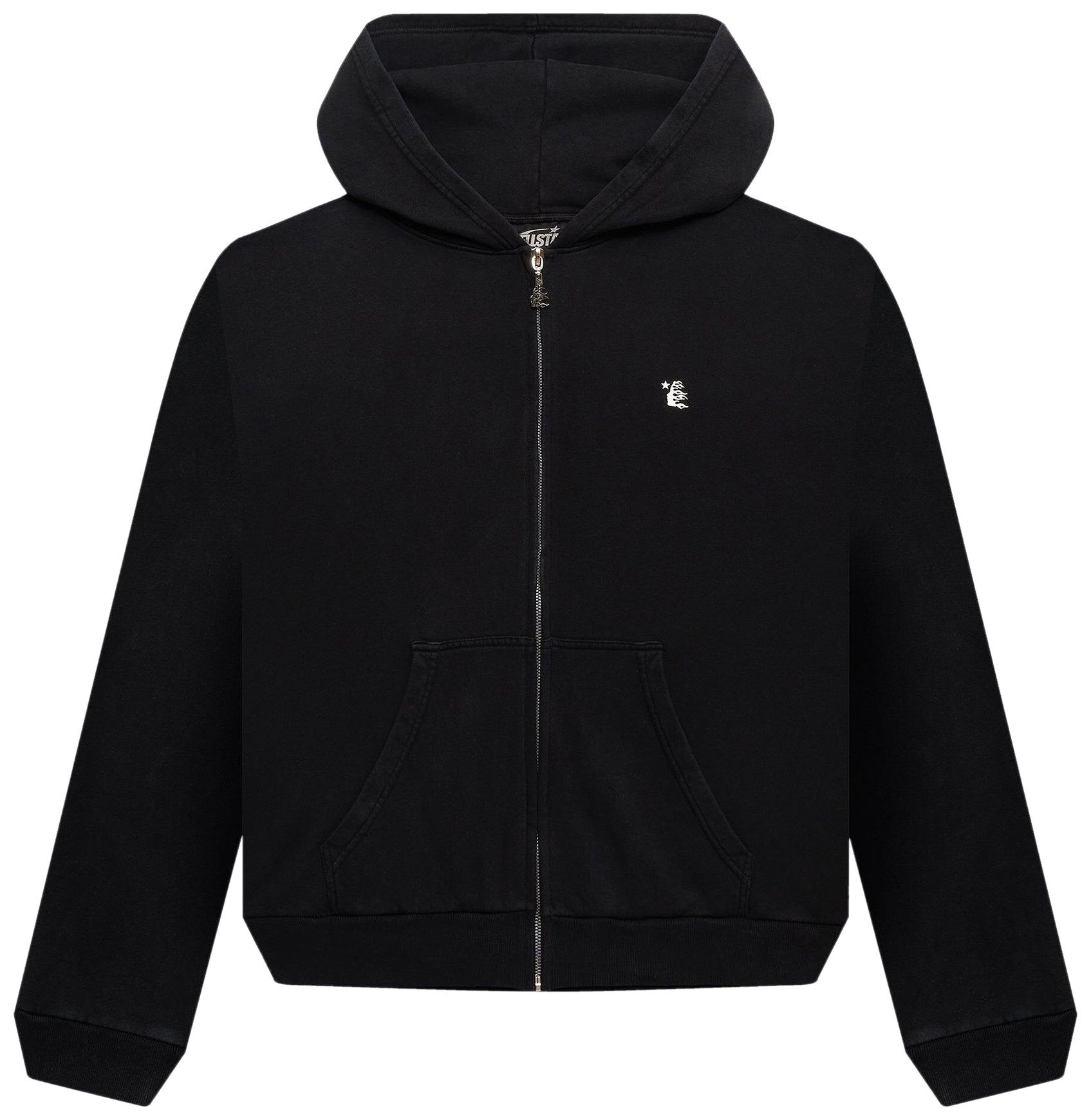 Buy Hellstar Essentials Zip Up Hoodie 'Black' - HS03ZIP002 BLAC | GOAT