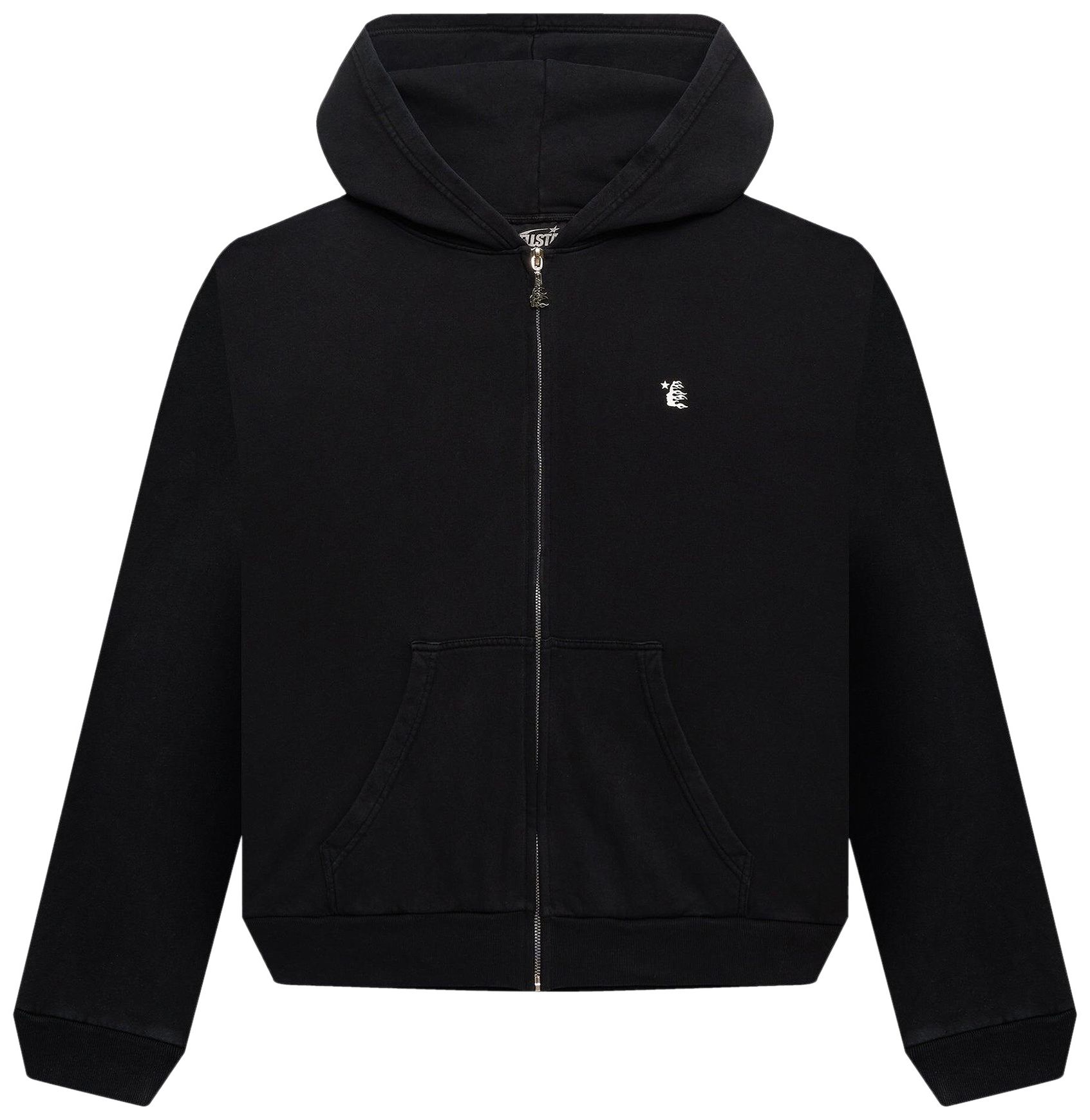 Buy Hellstar Essentials Zip Up Hoodie 'Black' - HS03ZIP002 BLAC | GOAT