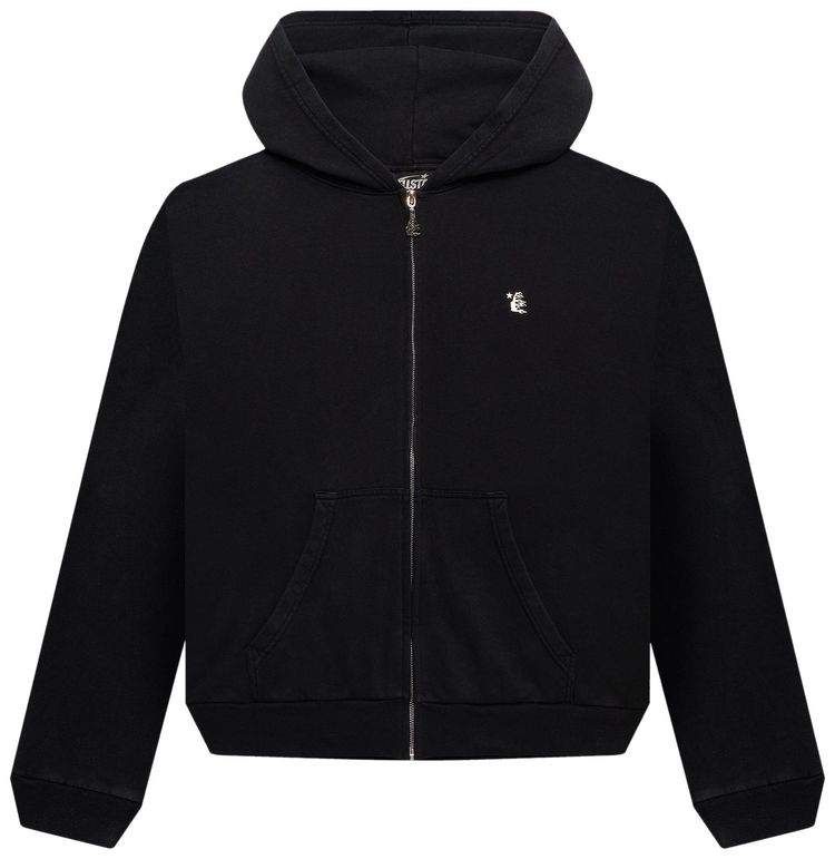 Buy Hellstar Essentials Zip Up Hoodie 'Black' - HS03ZIP002 BLAC | GOAT