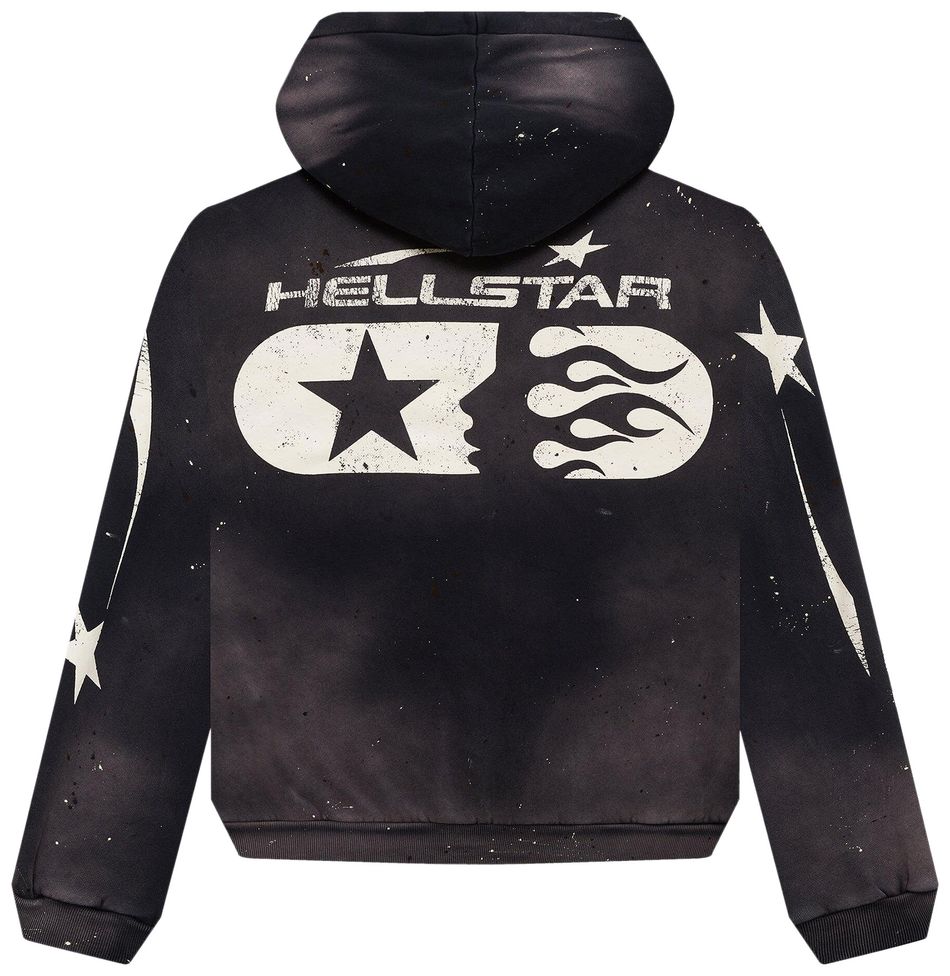 Buy Hellstar Studios Zip Hoodie 'Black' - HS03ZIP001 BLAC | GOAT