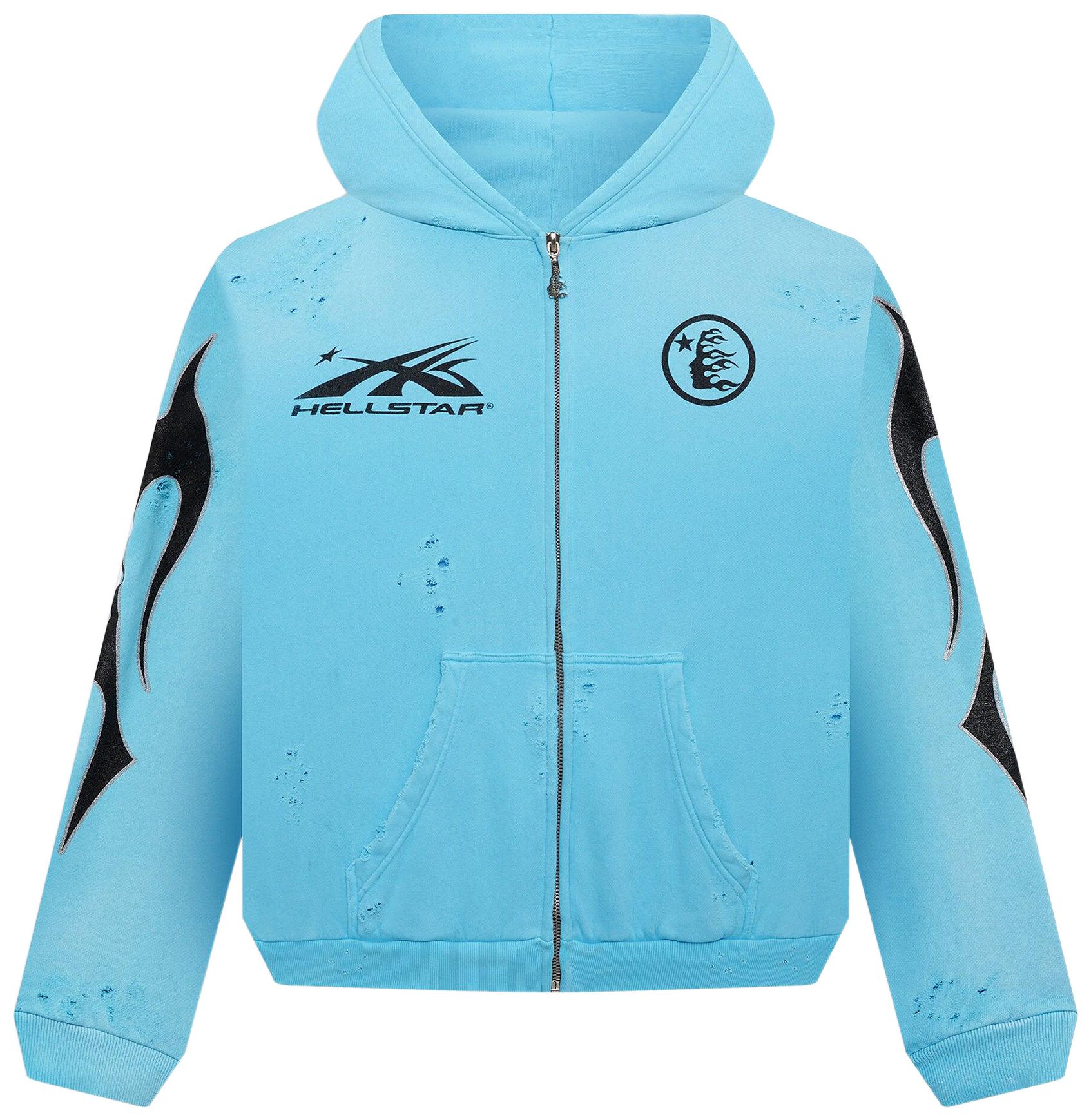Buy Hellstar Studios Zip Hoodie 'Blue' - HS03ZIP001 BLUE | GOAT