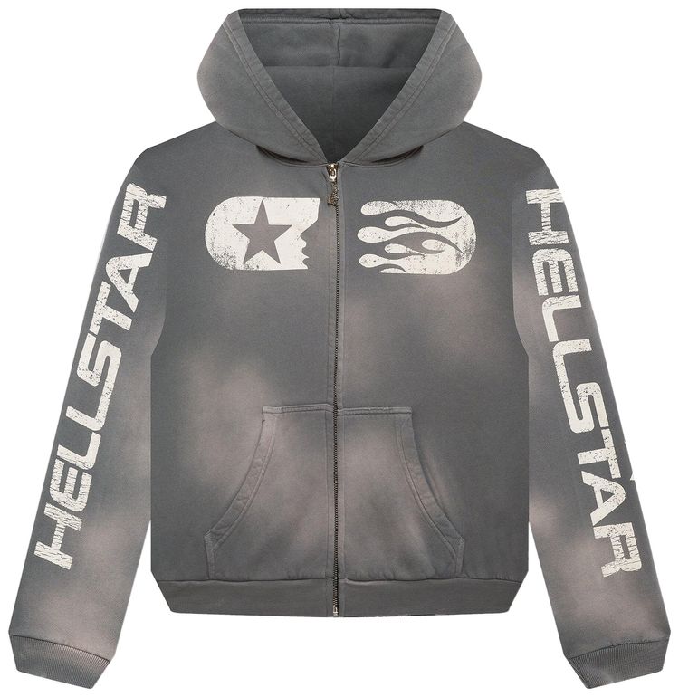 Buy Hellstar Studios Zip Hoodie 'Grey' - HS03ZIP001 GREY | GOAT
