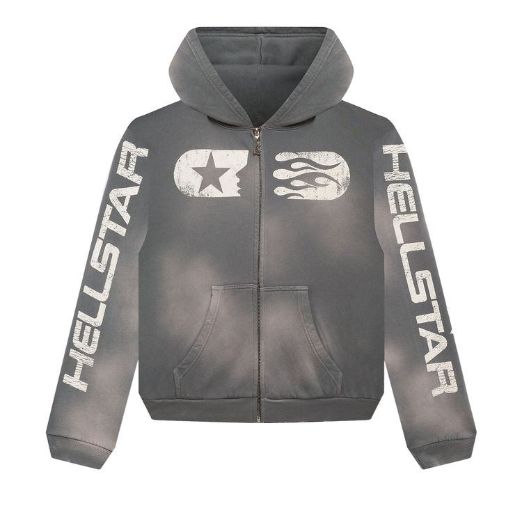 Buy Hellstar Studios Zip Hoodie 'Grey' - HS03ZIP001 GREY | GOAT