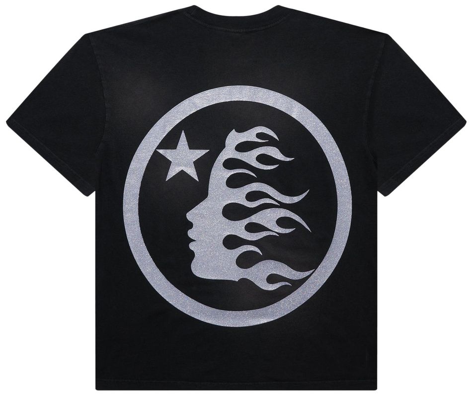 Buy Hellstar Glitter Logo T-Shirt 'Black' - HSCC03TEE001 BLAC | GOAT