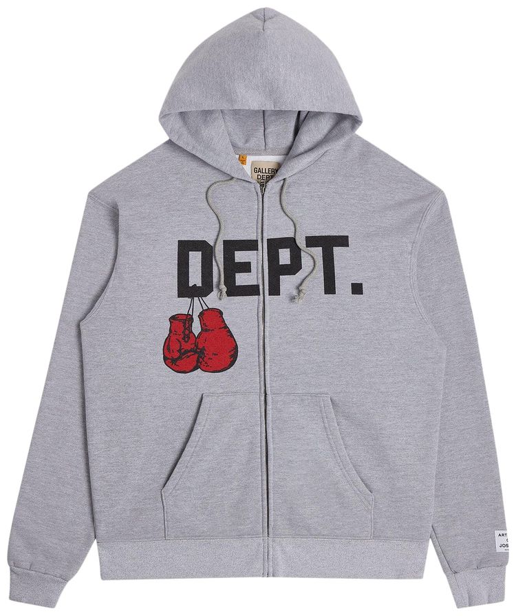 Buy Gallery Dept. Boxing Merch Zip Hoodie 'Heather Grey' - DGH 2061 ...