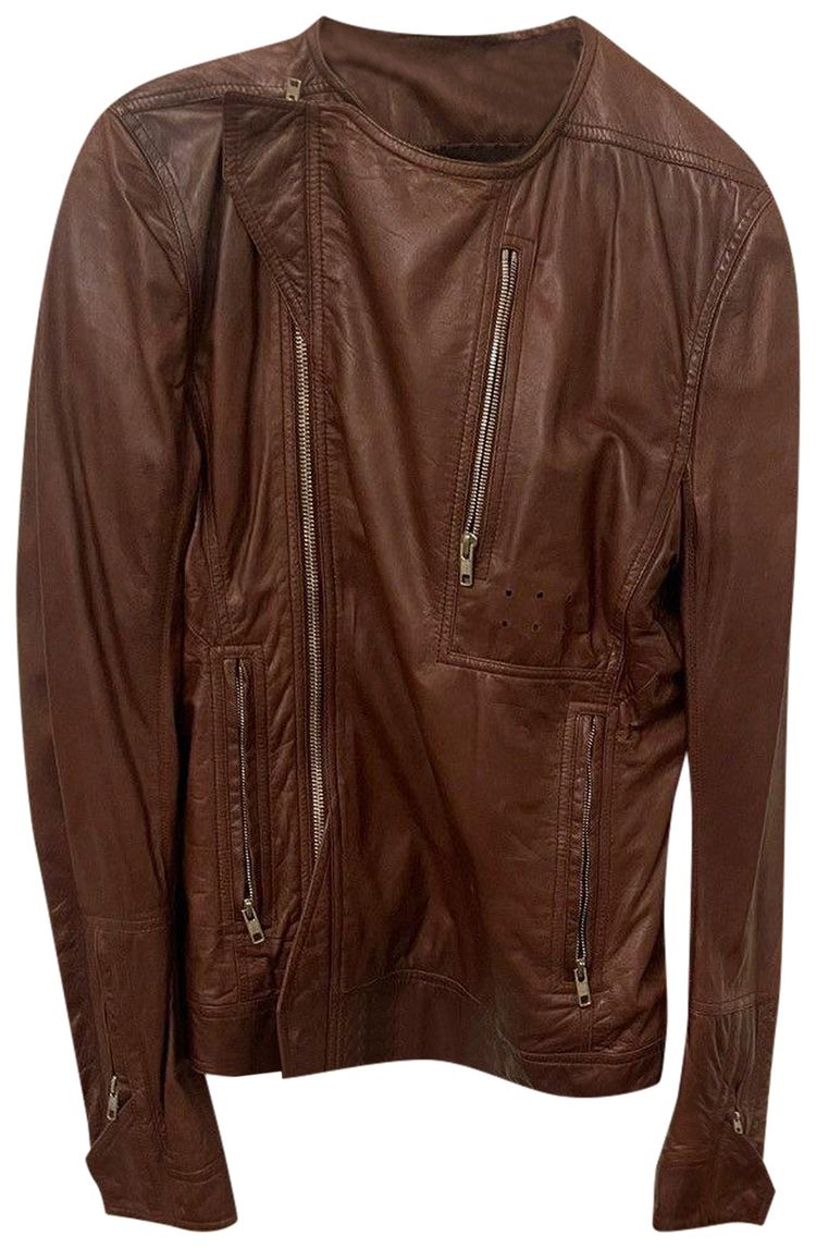 Buy Rick Owens Leather Jacket 'Blood' - RU14F2770 LBO 44 | GOAT