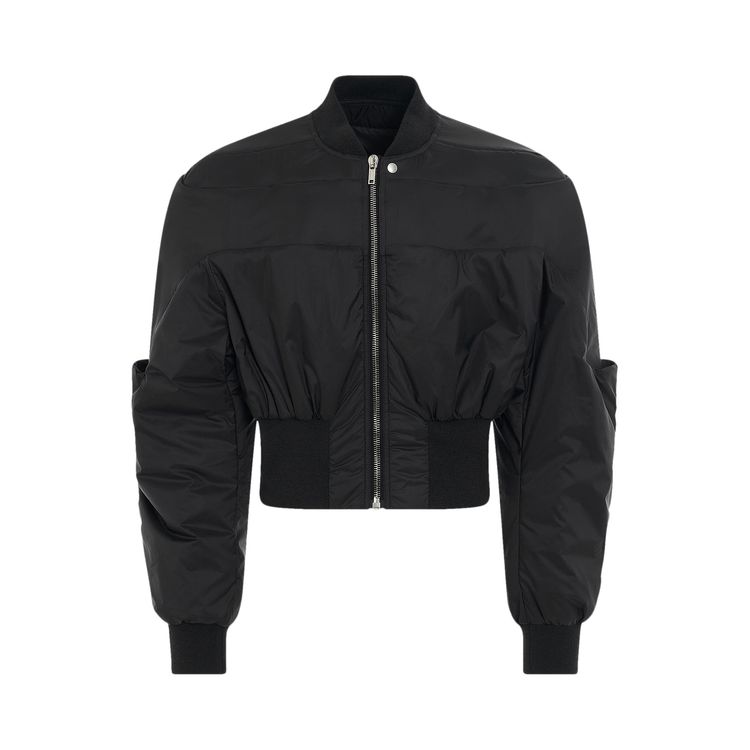 Buy Rick Owens Cropped Girdered Bomber 'Black' - RR01C4799 CR 09 | GOAT