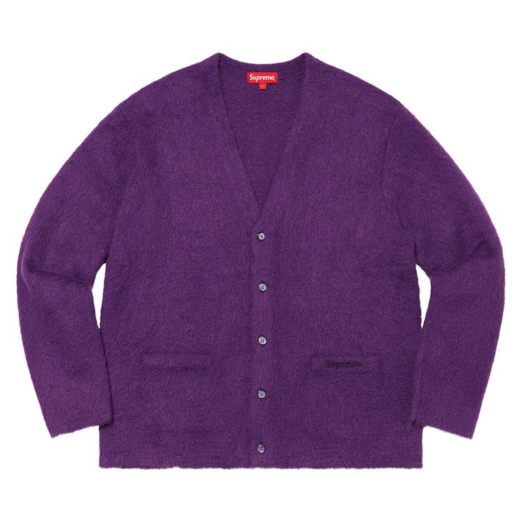 Buy Supreme Brushed Mohair Cardigan 'Purple' - FW20SK12 PURPLE | GOAT UK