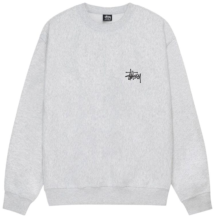 Buy Stussy Basic Crew 'Ash Heather' - 1915000 ASH | GOAT