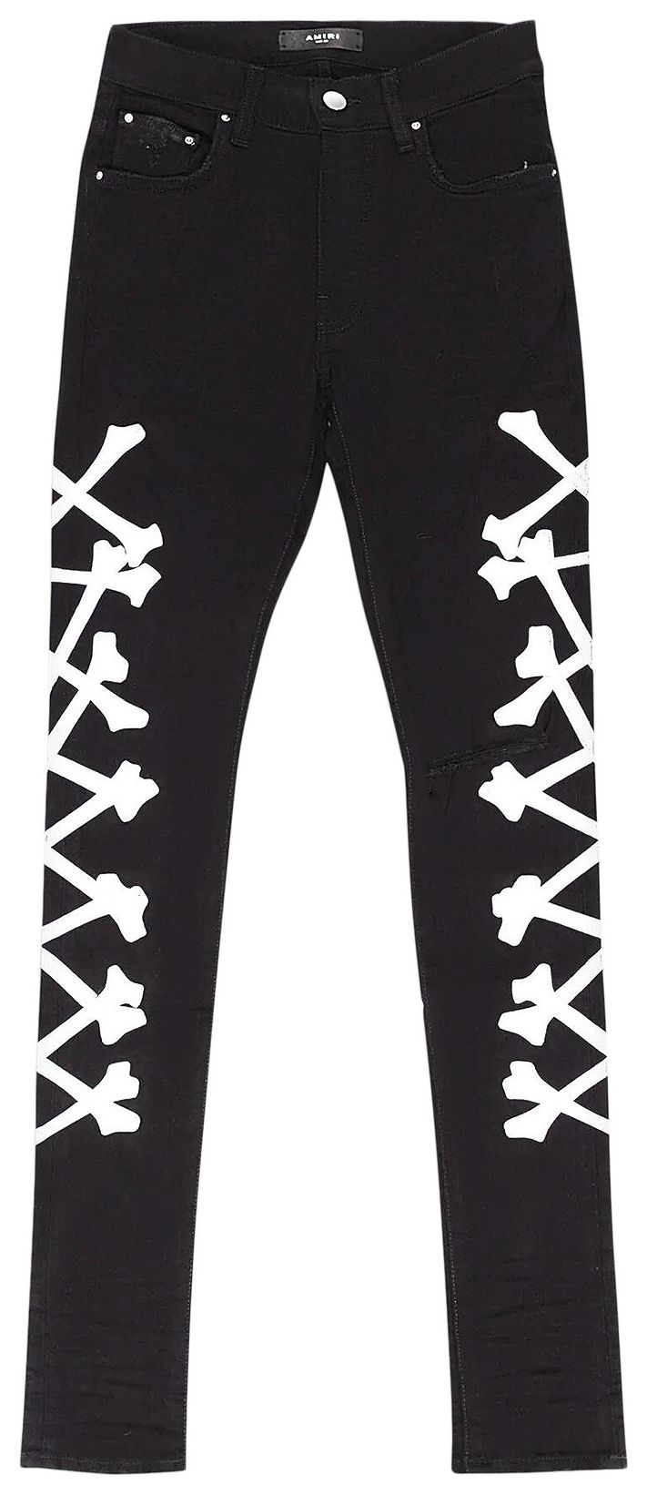 Buy Amiri Bones Skinny Jeans 'Black/Silver' - PF22MDS200 006 BLAC | GOAT