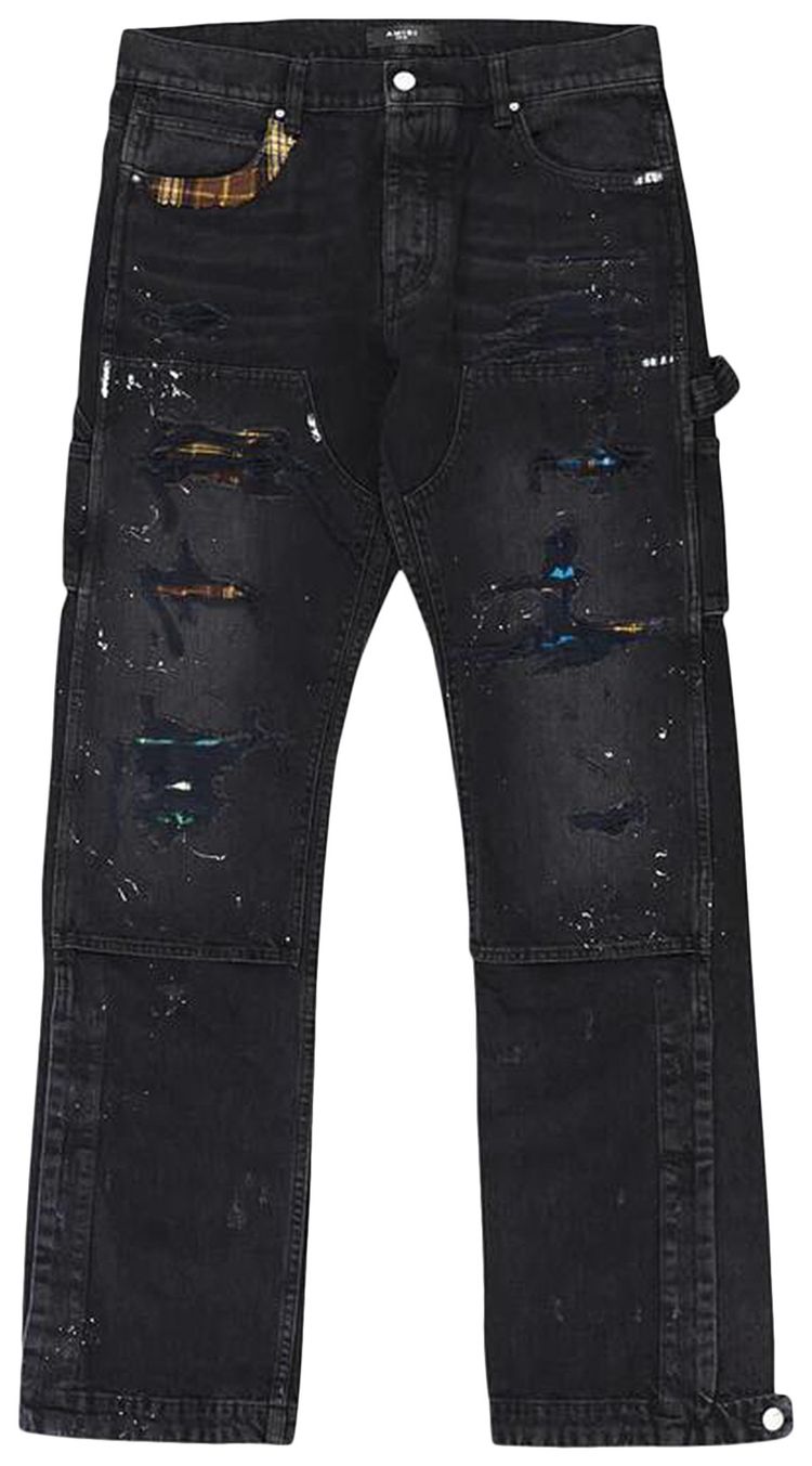 Buy Amiri Plaid Carpenter Pants 'Aged Black' - PS22MDS133 023 AGED | GOAT