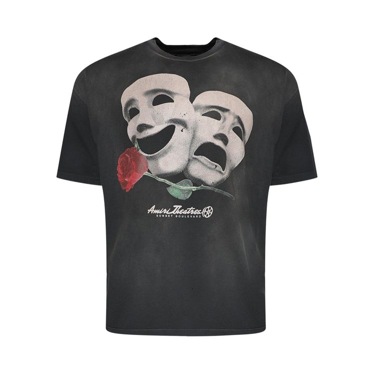 Buy Amiri Theatre Masks Oversized Tee 'Black' - AMJYTE1100 BLAC | GOAT