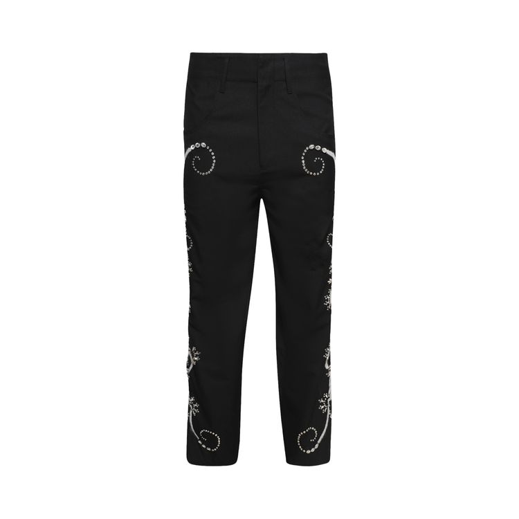 Buy BLUEMARBLE Embroidered Baggy Pants 'Jet Black' - PA41 WO17B24 PRI ...