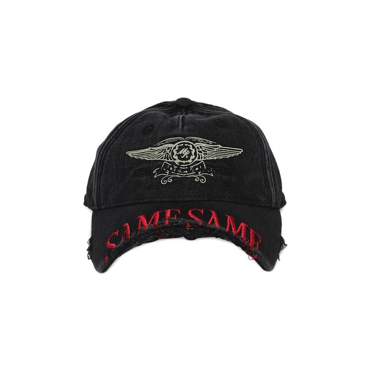Buy Martine Rose Cut Peak Back Cap 'Black Washed' - 1169WP07002 BLAC ...