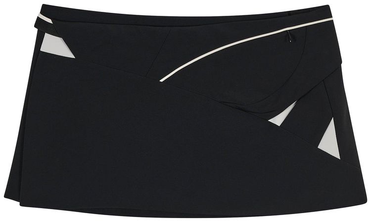 Buy Hyein Seo Cinched Wrap Skirt Black Ss24 Sk3k Blac Goat