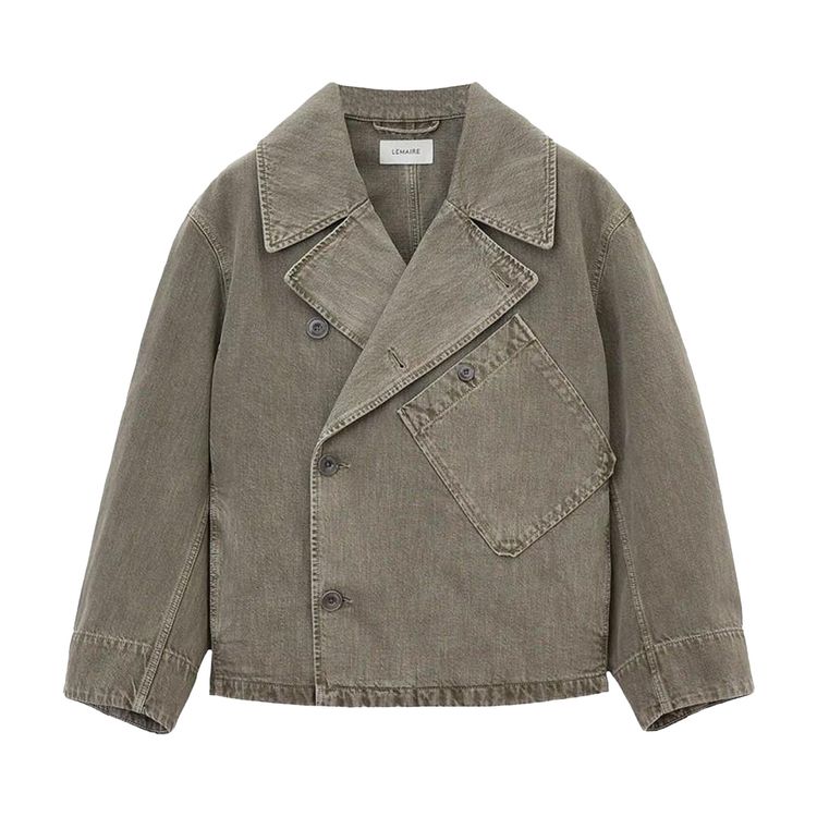 Buy Lemaire Dispatch Jacket 'Denim Snow Olive' - OW334 LD1017 GR629 | GOAT