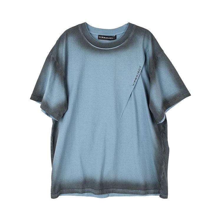 Buy Y/Project Spray Printed Pinched Logo T-Shirt 'Blue' - 204TS001 J136 ...