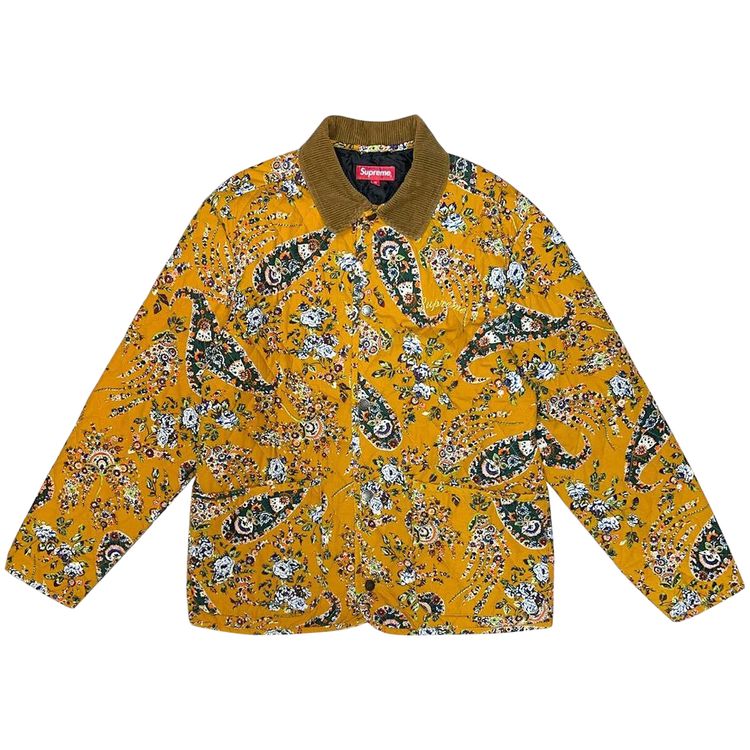 Buy Supreme Quilted Paisley Jacket 'Mustard Paisley' - FW19J16 MUSTARD ...